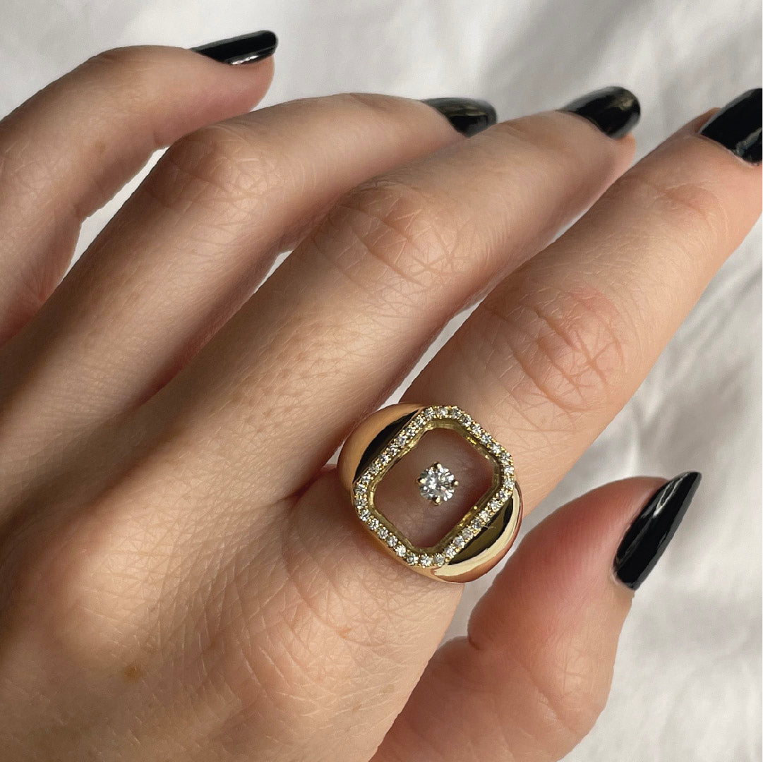 Okta Plex Signet Ring– Yuniu Jewels